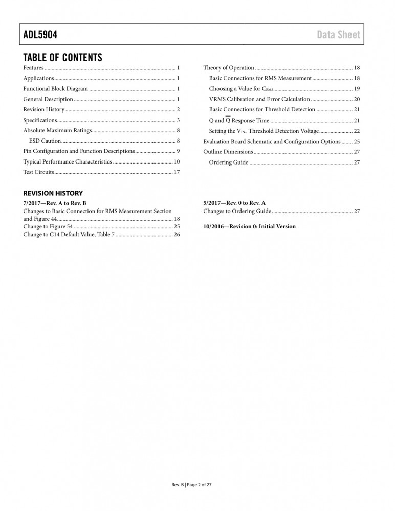 ADL5904 datasheet page 2