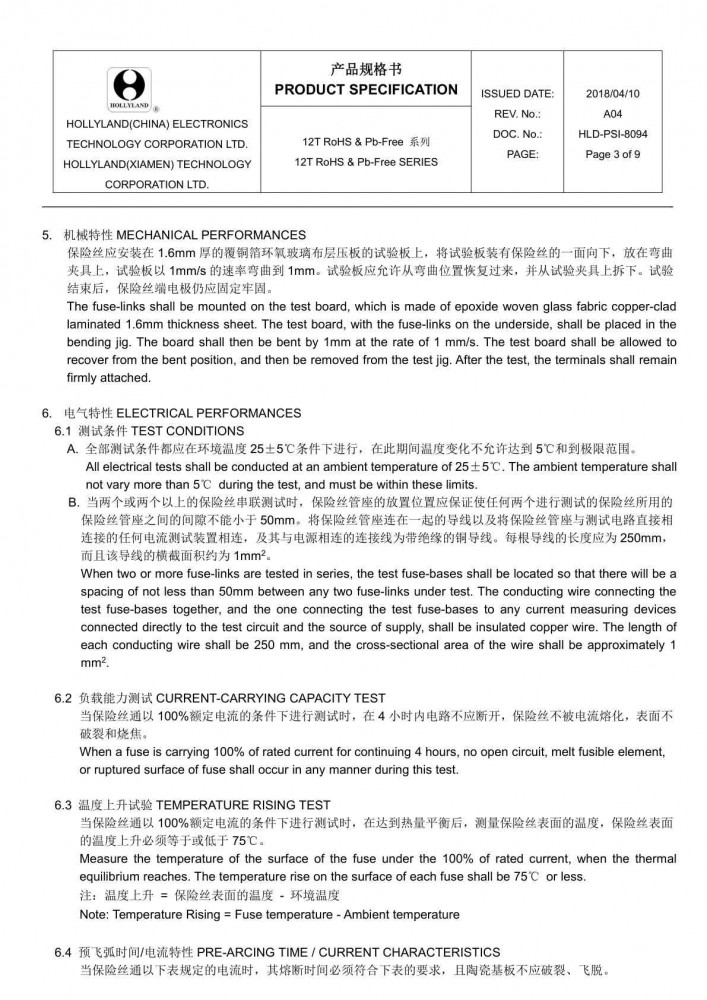 HOLLY 12T datasheet page 3