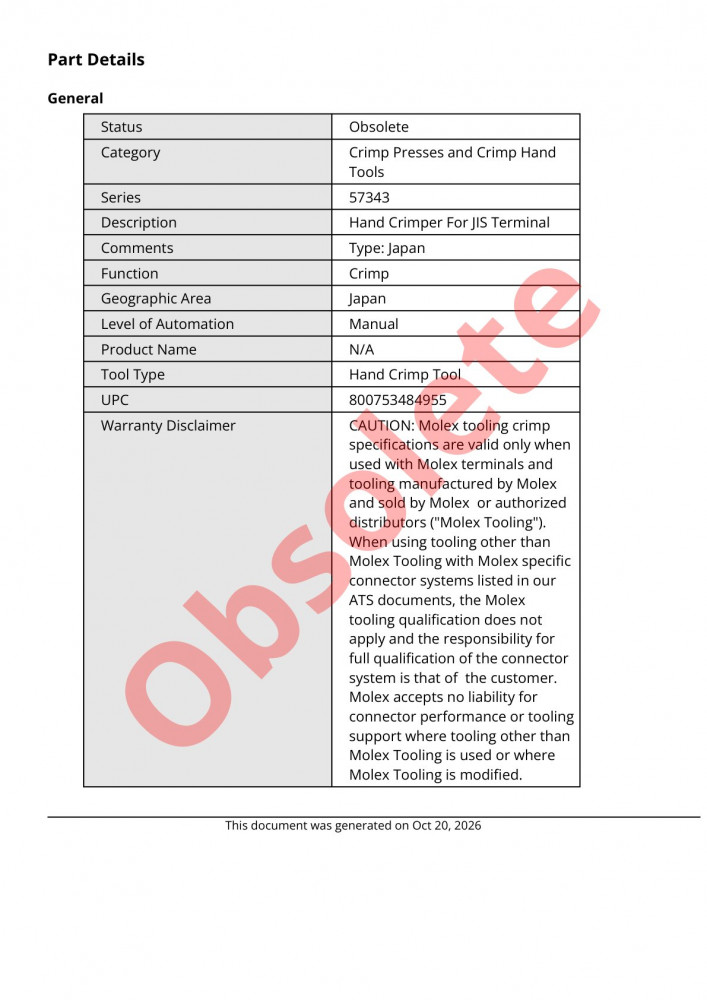 Tooling specification document preview, page image 2