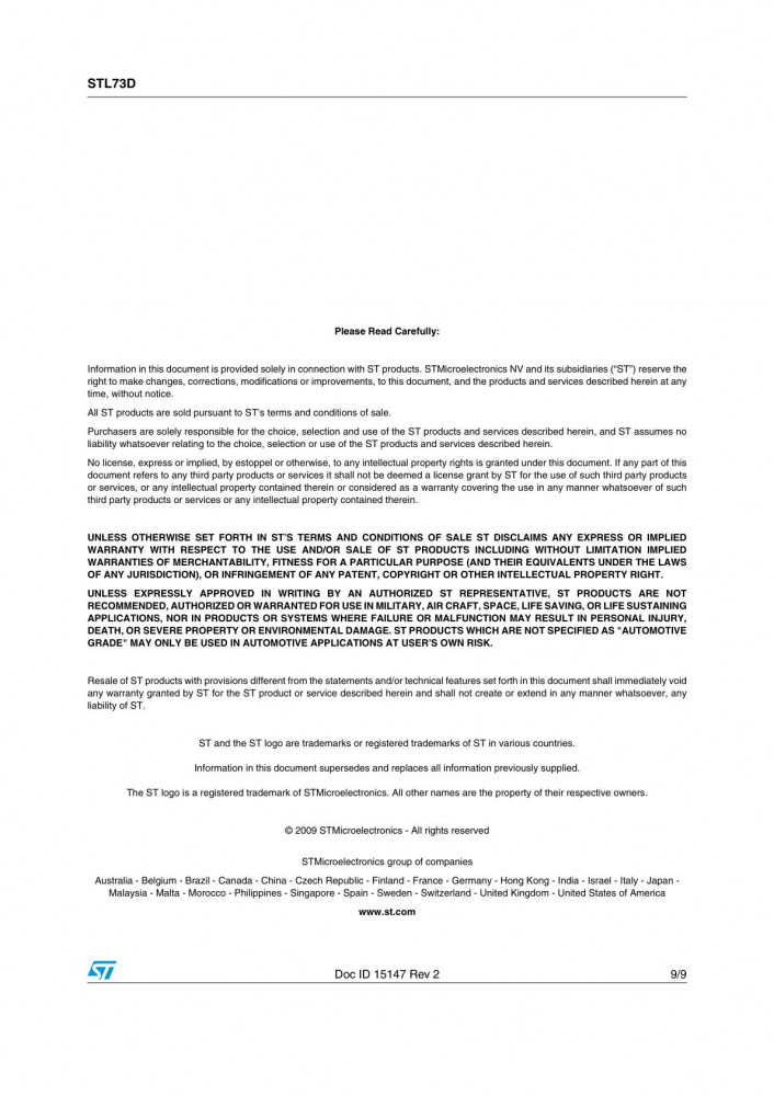 STL73D datasheet page 9