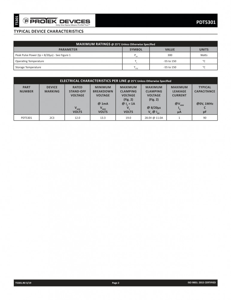 PDT5301-T73 datasheet page 2