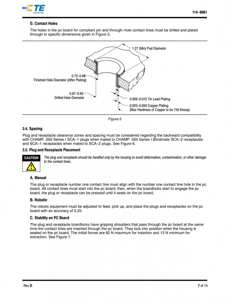 TE Connectivity application specification page 7