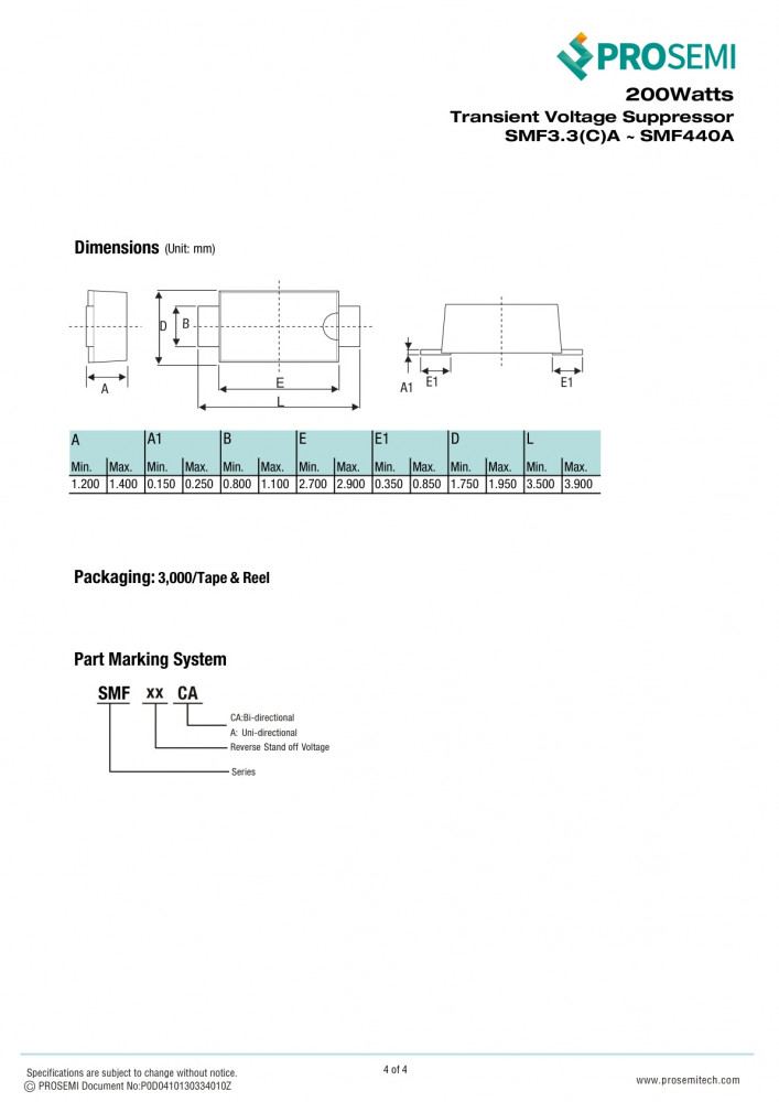 SMF22CA datasheet page 4