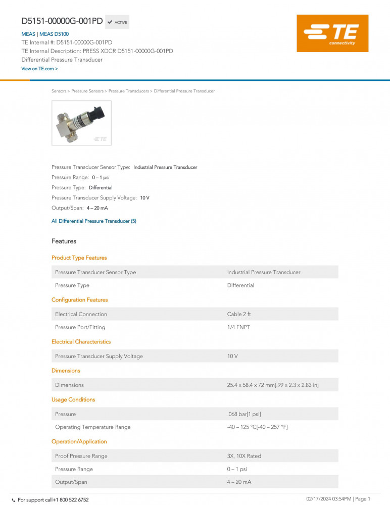 D5151-00000G-001PD technical document page 1
