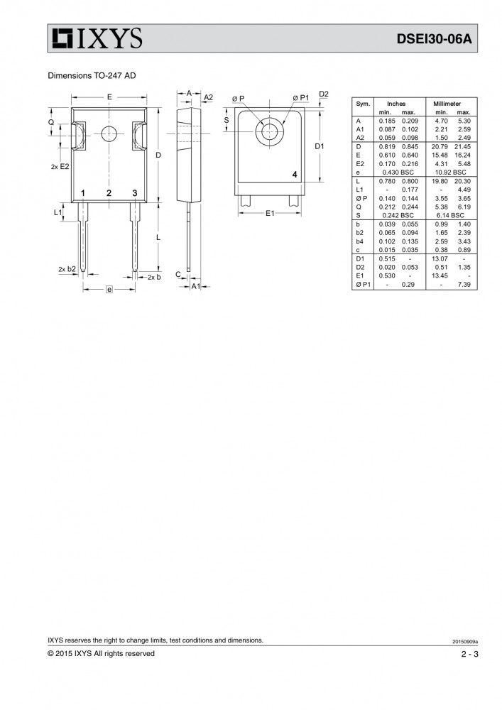 DSEI30-06A datasheet page 2