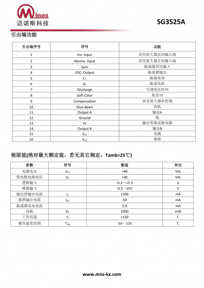 SG3525A-MNS datasheet page 2