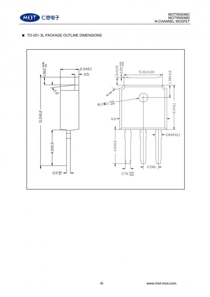 MOT5N50MD datasheet page 6