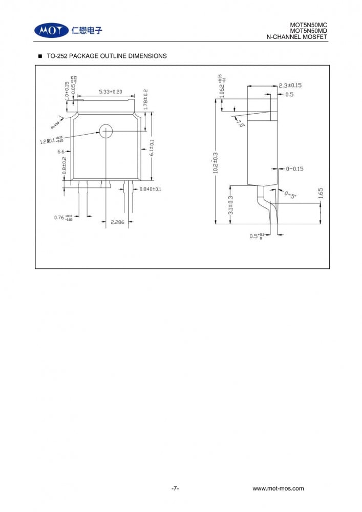 MOT5N50MD datasheet page 7