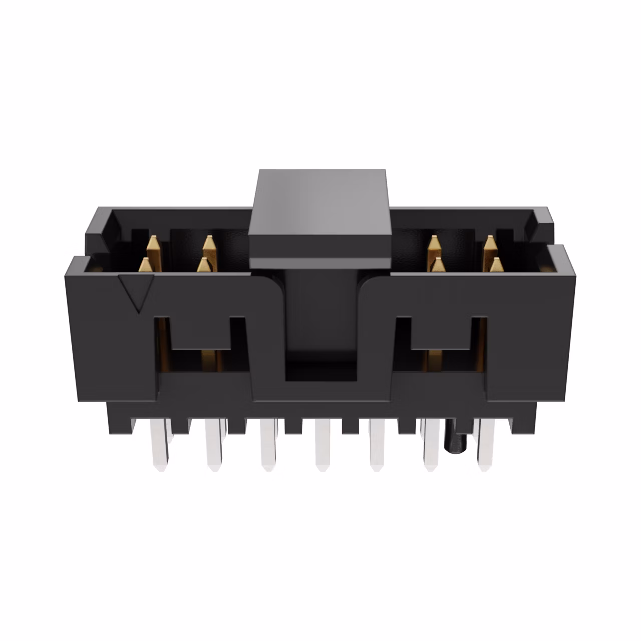 2.00mm Pitch, Milli-Grid PCB Header, Dual Row, Vertical, Through Hole, Shrouded, 14 Circuits, 0.38µm Gold (Au) Plating, 2.50mm Tail Length, Dual Side Slots, Dual Friction Locks, Center Polarization, with Cap and Peg, Tape and Reel for sale