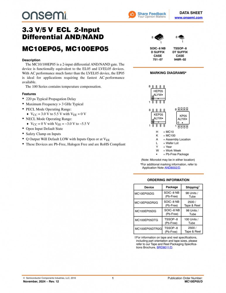 MC100EP05 document page 1