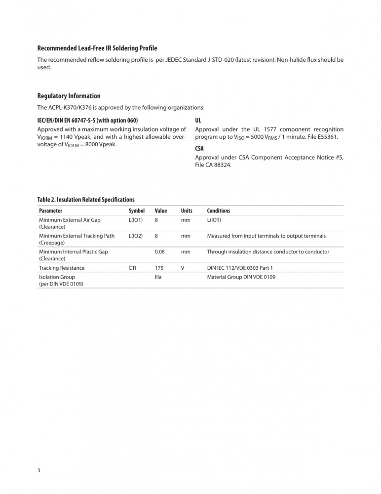 ACPL-K370-500E datasheet page 3