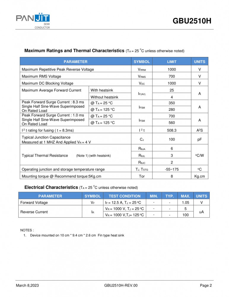 GBU2510H_T0_00601 datasheet page 2