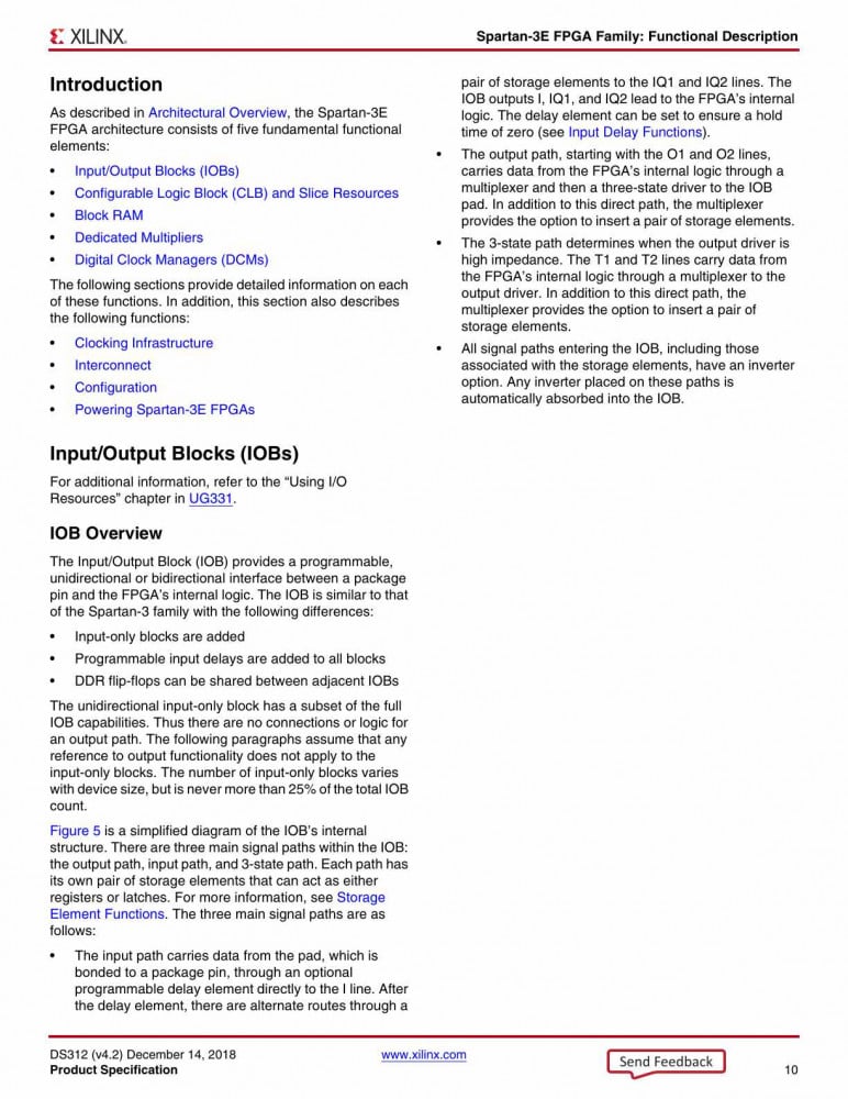 Spartan-3E datasheet page 10