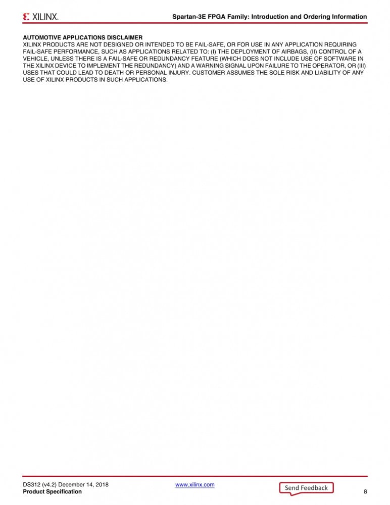 Spartan-3E datasheet page 8
