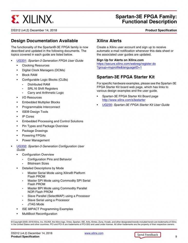 Spartan-3E datasheet page 9