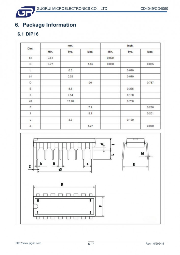 CD4050 datasheet page 5