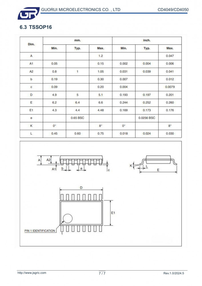 CD4050 datasheet page 7