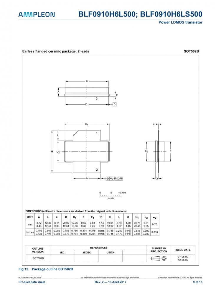 BLF0910H6L500 datasheet page 9