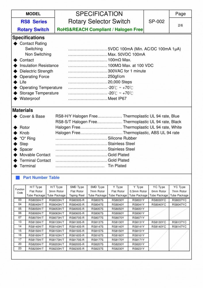 BIWIN RS8 datasheet page 2