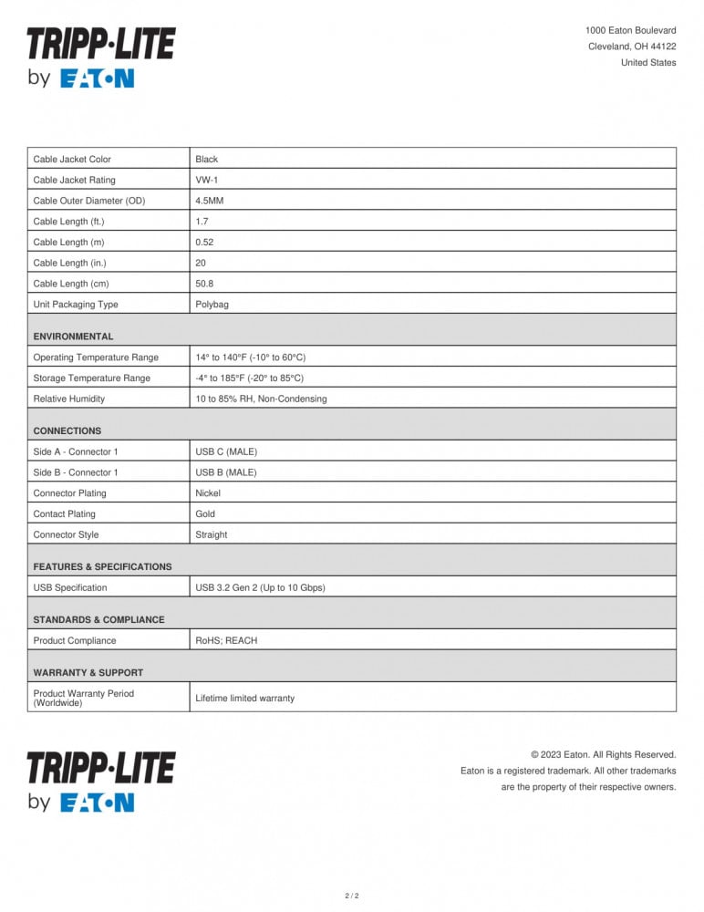 EATON U422-20N-G2 technical document page 2