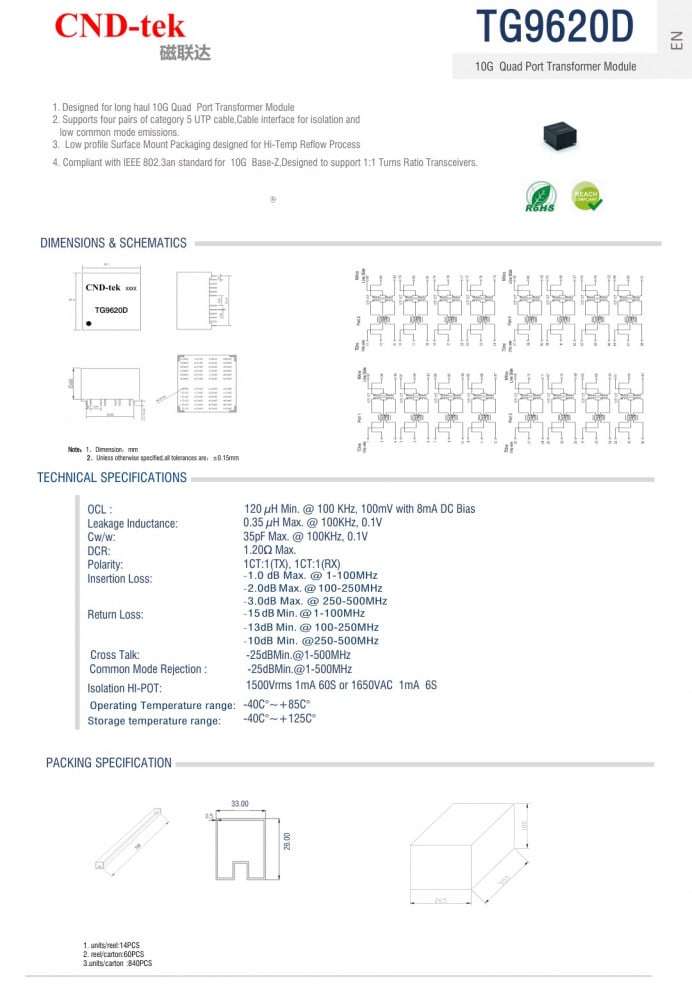 TG9620D technical document page