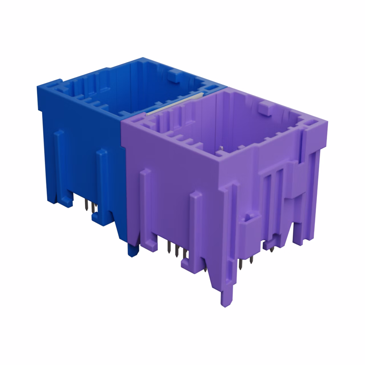 stAK50h 2 Bay Vertical Hybrid Header, 64 Circuits, Bay 1: 32 Circuits/Key 2/Blue; Bay 2: 32 Circuits/Key 4/Purple; Tube for sale