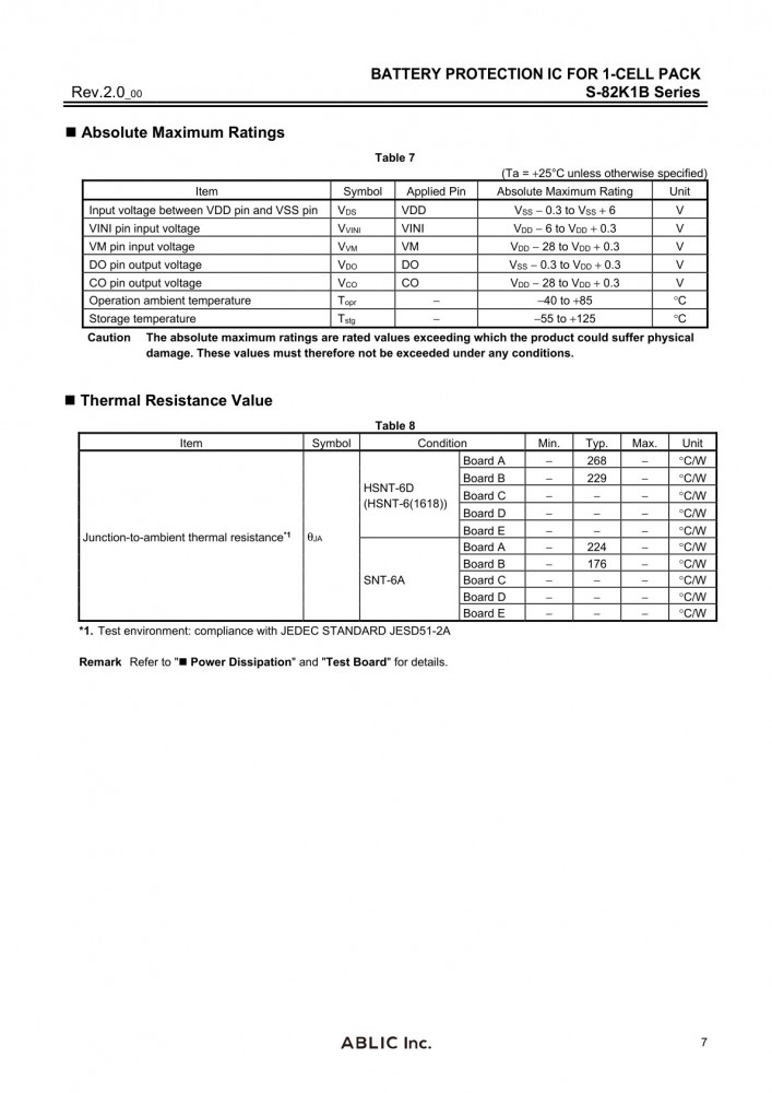 S-82K1B Series datasheet page 7