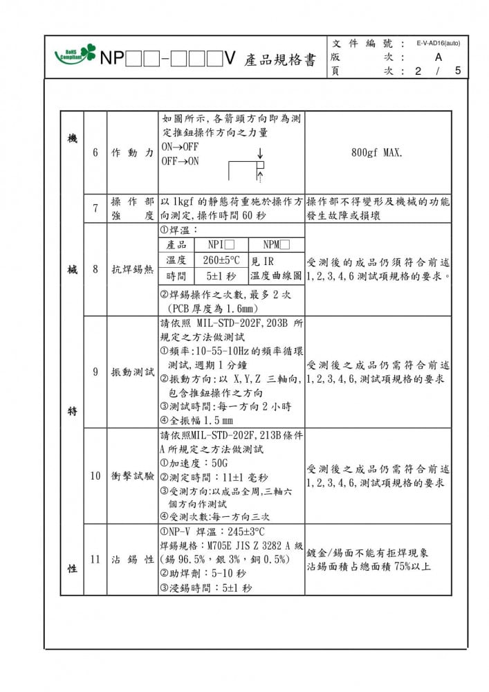 NPM-02VR specification page 3