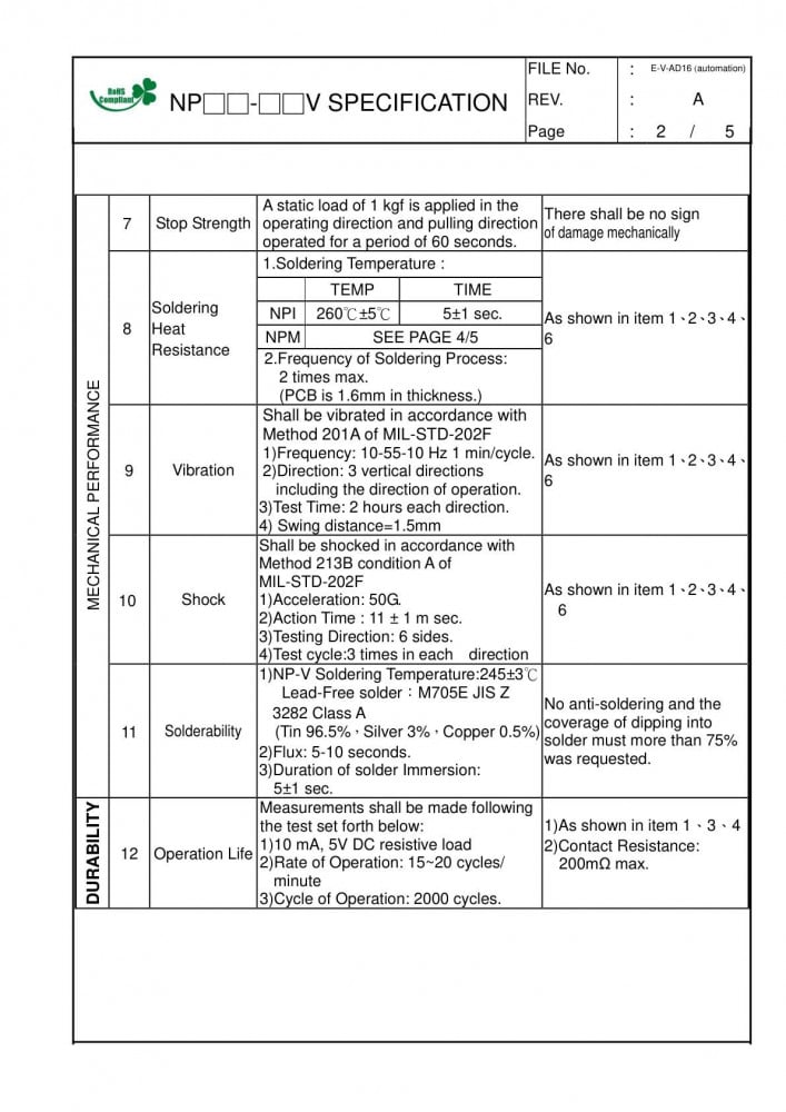 NPM-02VR specification page 8