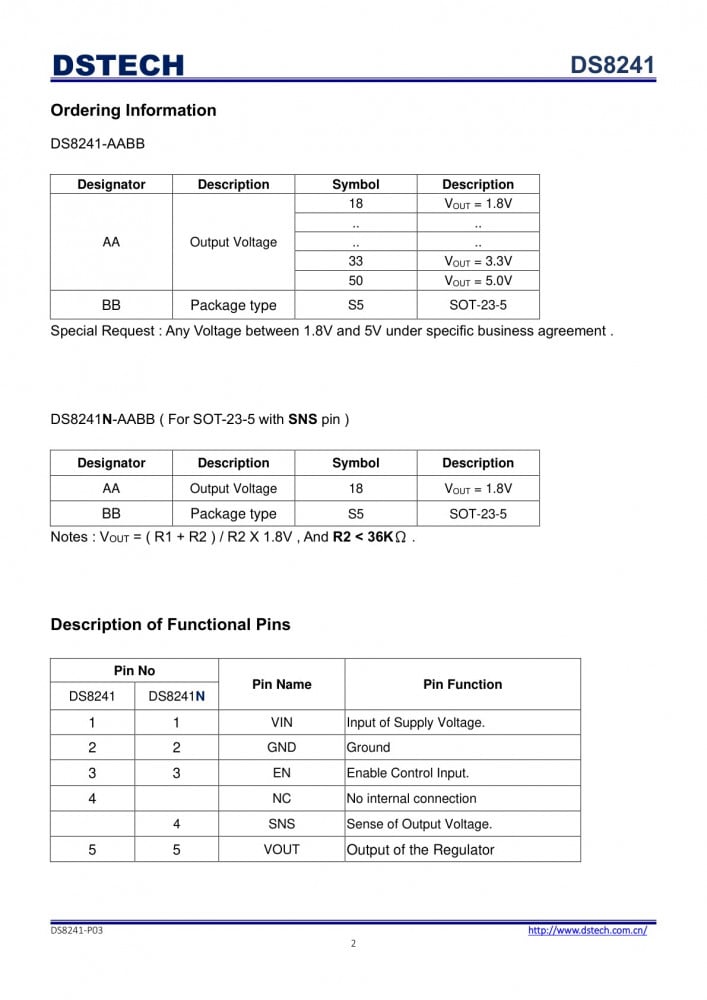 DS8241 datasheet page 2