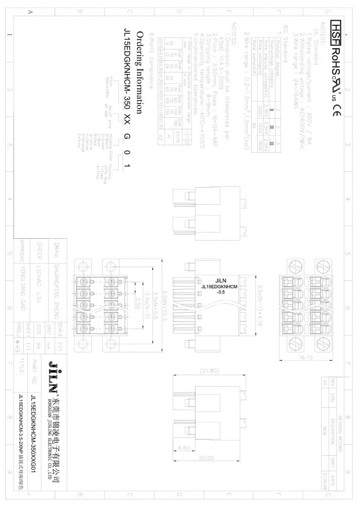 JILN JL15EDGKNHCM-35010G01 technical drawing
