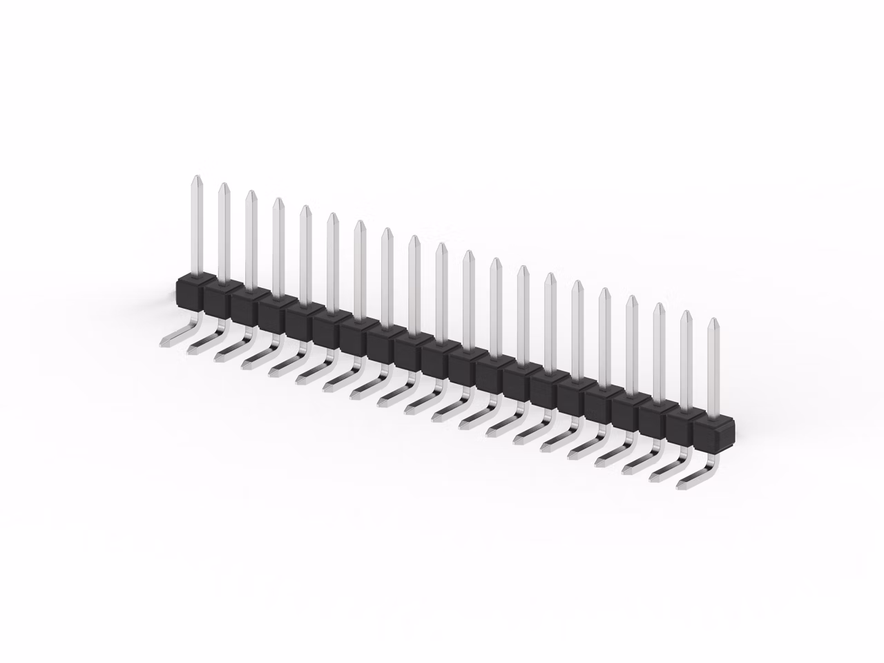 KK 254 Breakaway Header, Right-Angle Surface Mount Compatible, 20 Circuits, Tin (Sn) Plating, Mating Pin Length 8.23mm, Bag for sale