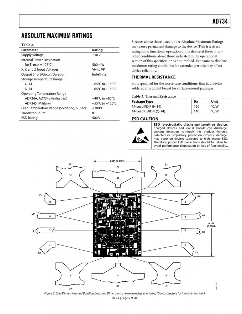 AD734 technical document page 5