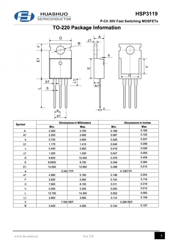 HSP3119 datasheet page 5