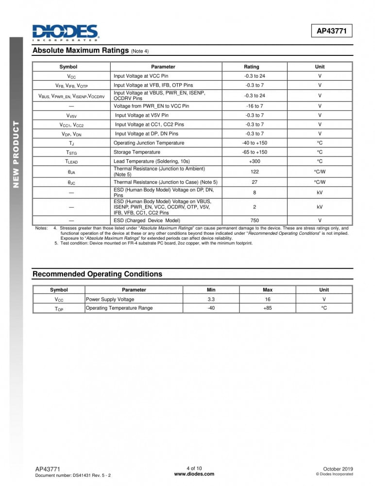 AP43771FBZ-13 datasheet page 4