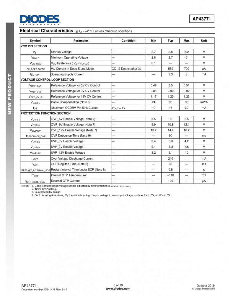 AP43771FBZ-13 datasheet page 5