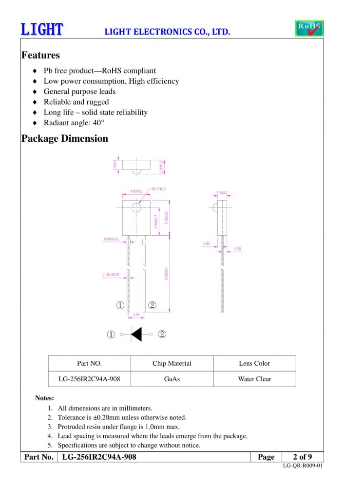 LG-256IR2C94A-908 datasheet page 2