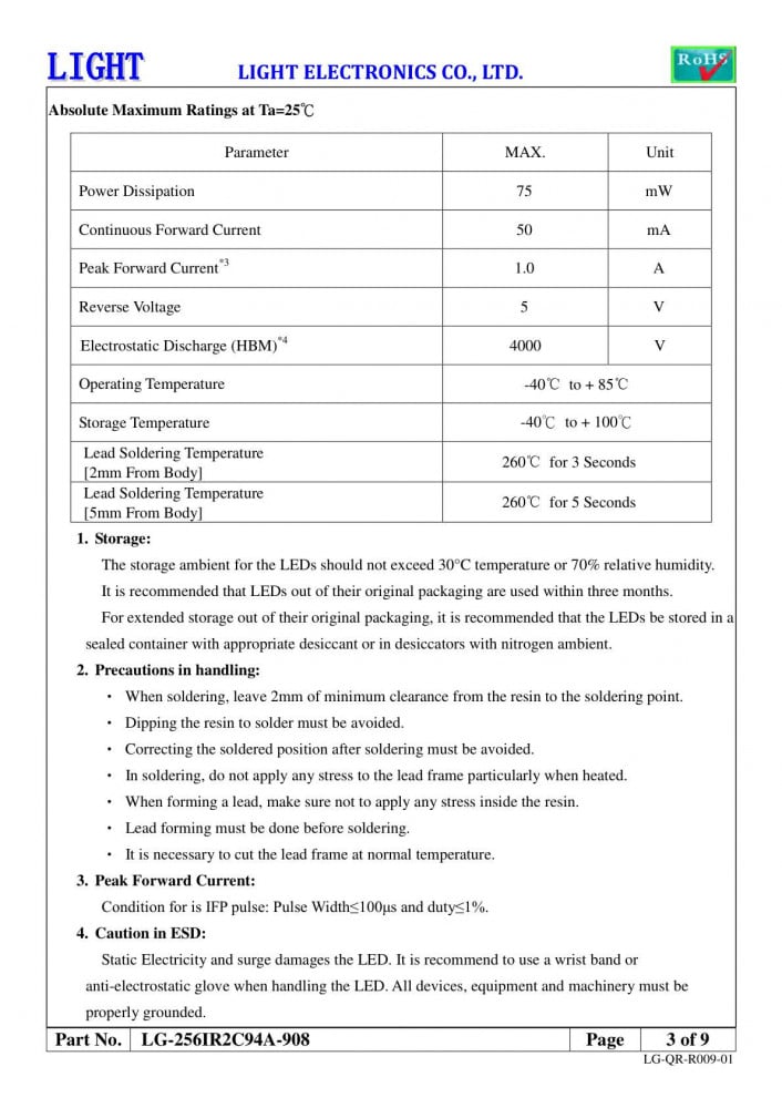 LG-256IR2C94A-908 datasheet page 3