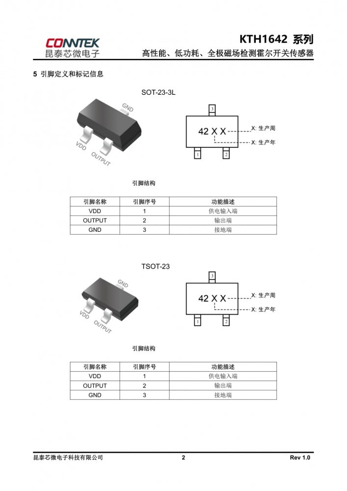 KTH1642 datasheet page 2