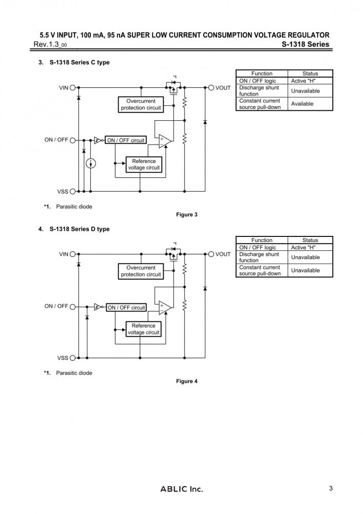 ABLIC S-1318 datasheet page 3