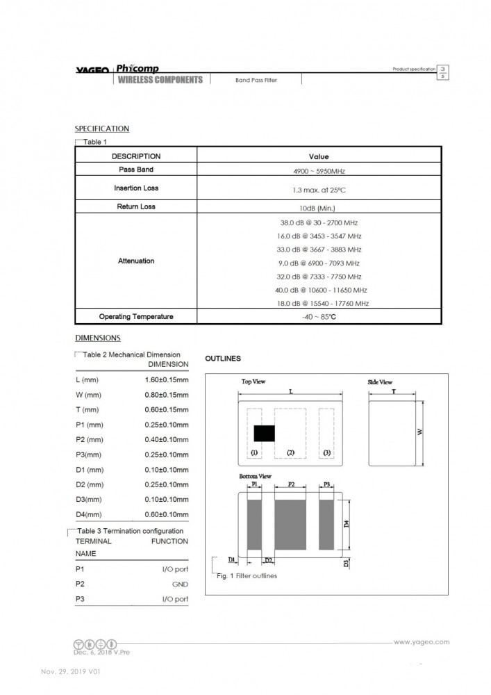 BPF1608LM10R5000A datasheet page 3