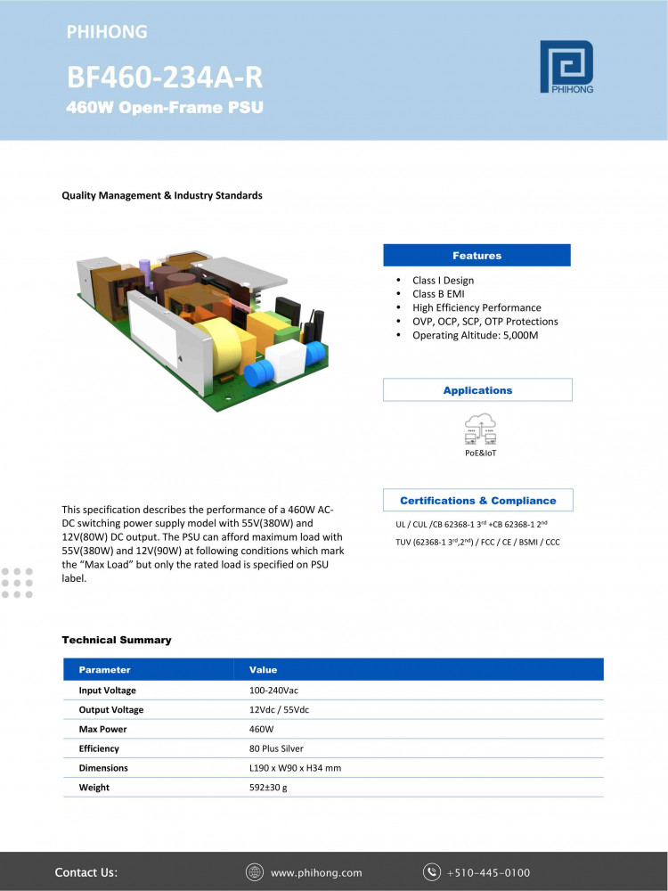 BF460-234A-R technical document page 1