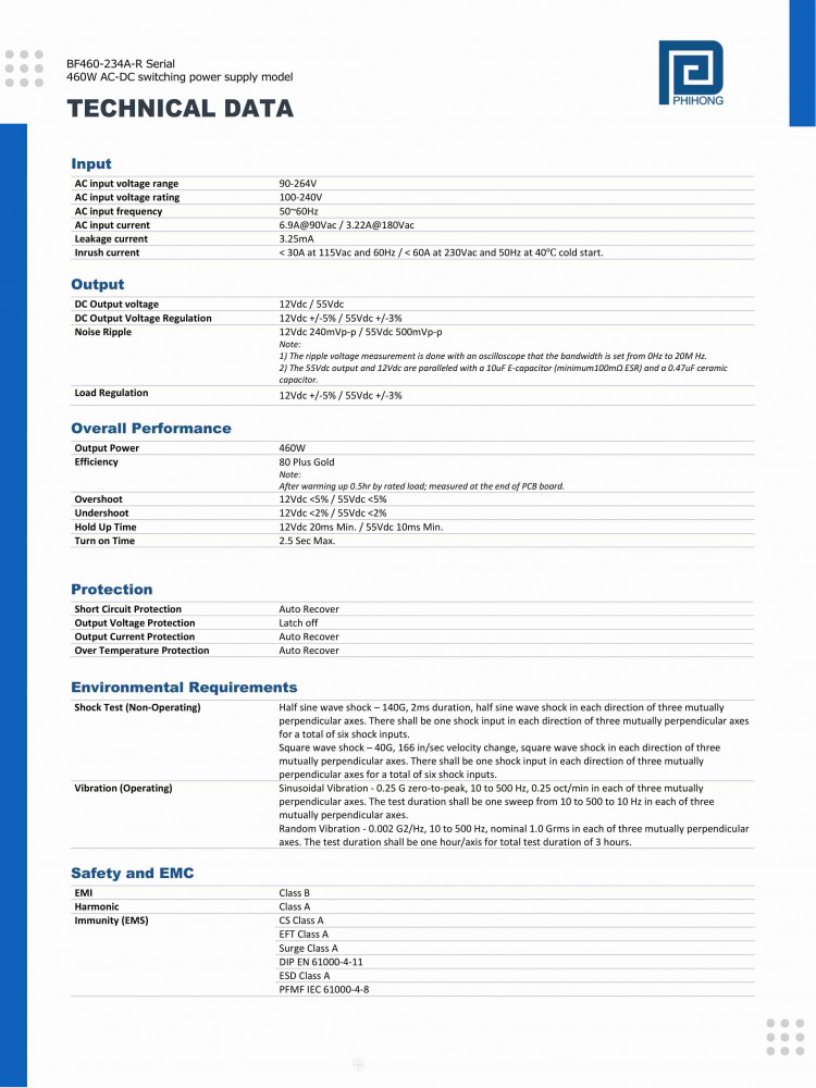 BF460-234A-R technical document page 2