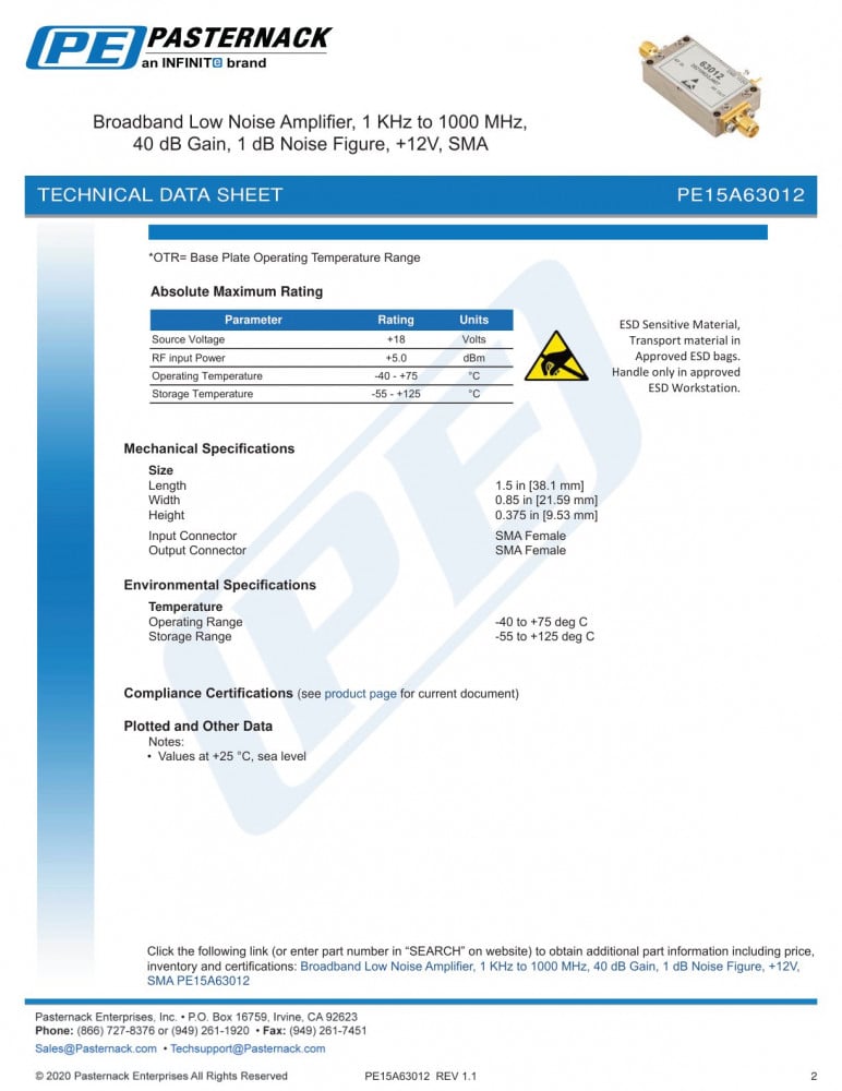 PE15A63012 datasheet page 2