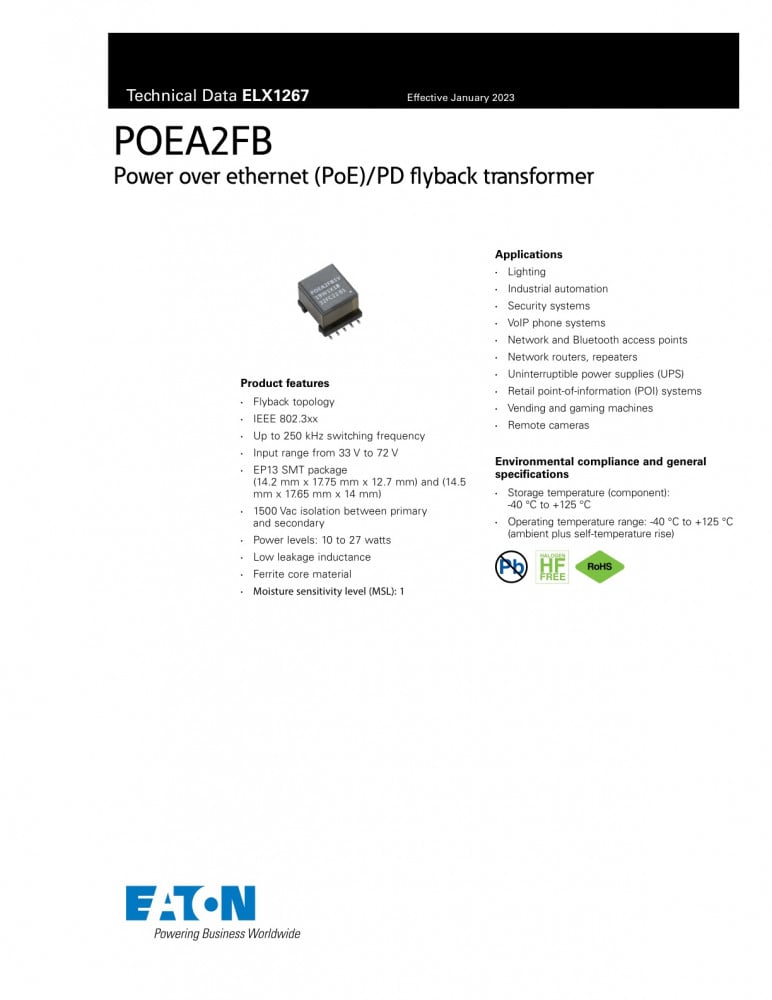 POEA2FB datasheet page 1