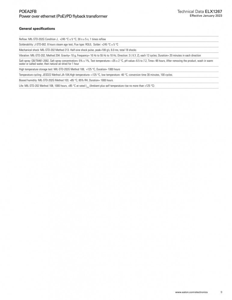 POEA2FB datasheet page 9
