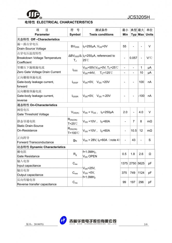 JCS3205CH datasheet page 3