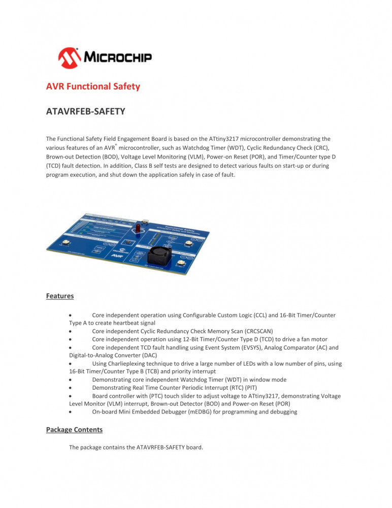 ATAVRFEB-SAFETY technical document preview