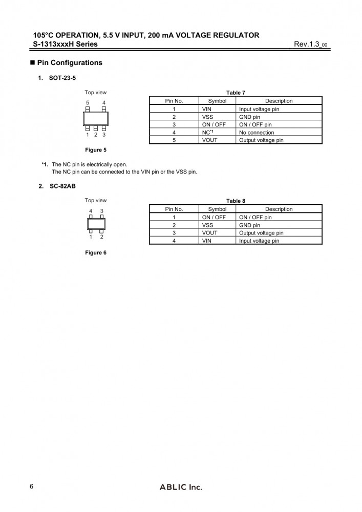 S-1313xxxH datasheet page 6