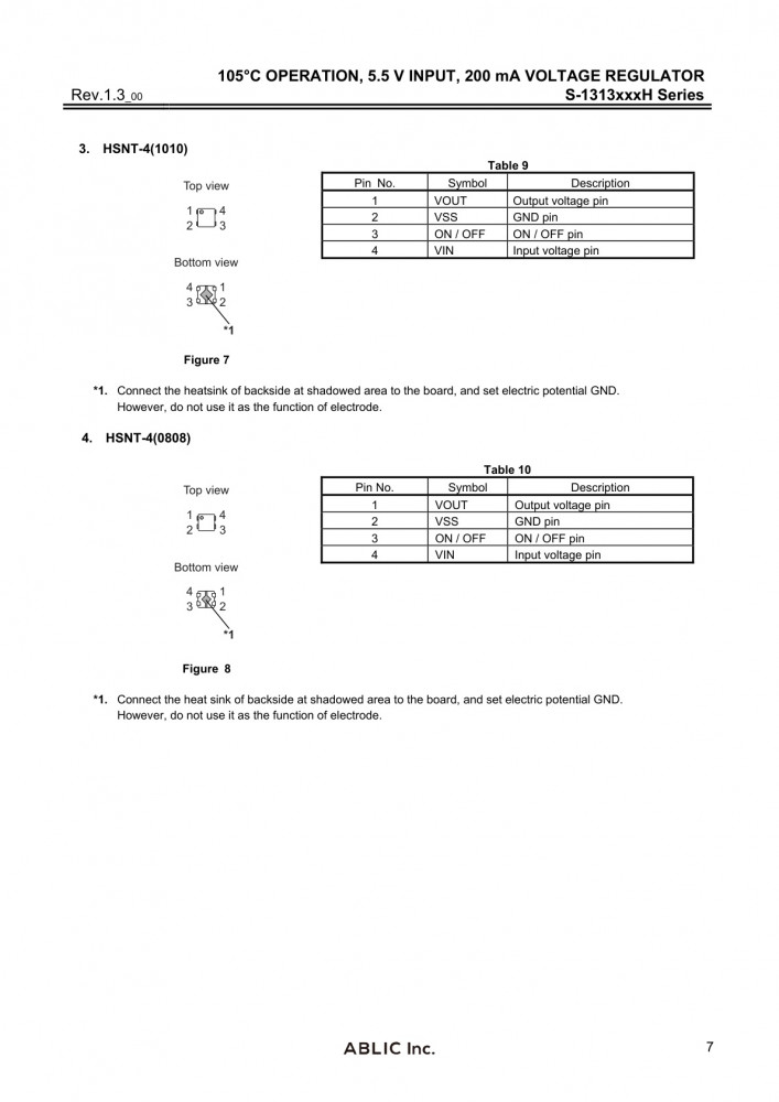 S-1313xxxH datasheet page 7